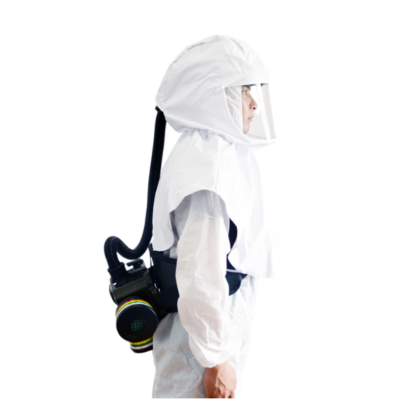 PAPR01 Powered Air Purifying Respirator with Full Face Hood and Filters ...